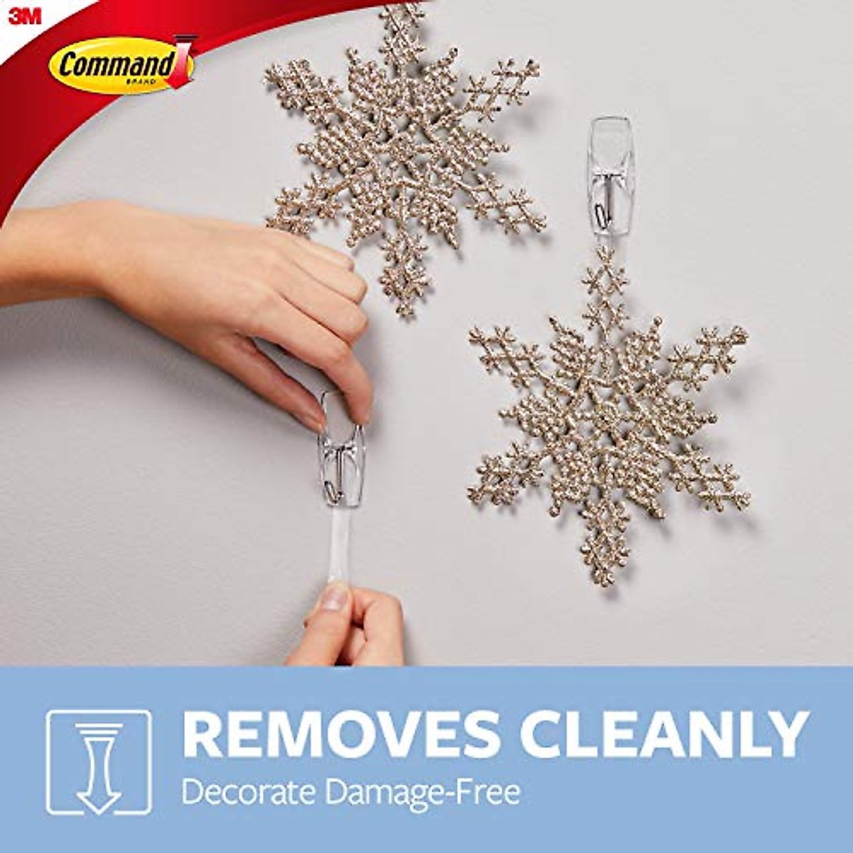 Command, Medium, Clear, Wire Toggle, 2-Hooks (17065CLR-ES), 2 Count