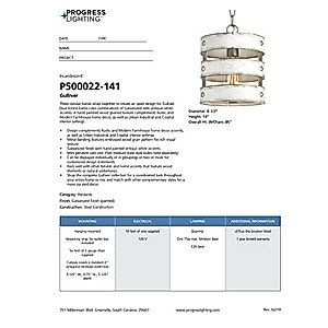 Gulliver Collection 1-Light Coastal Pendant Light Galvanized