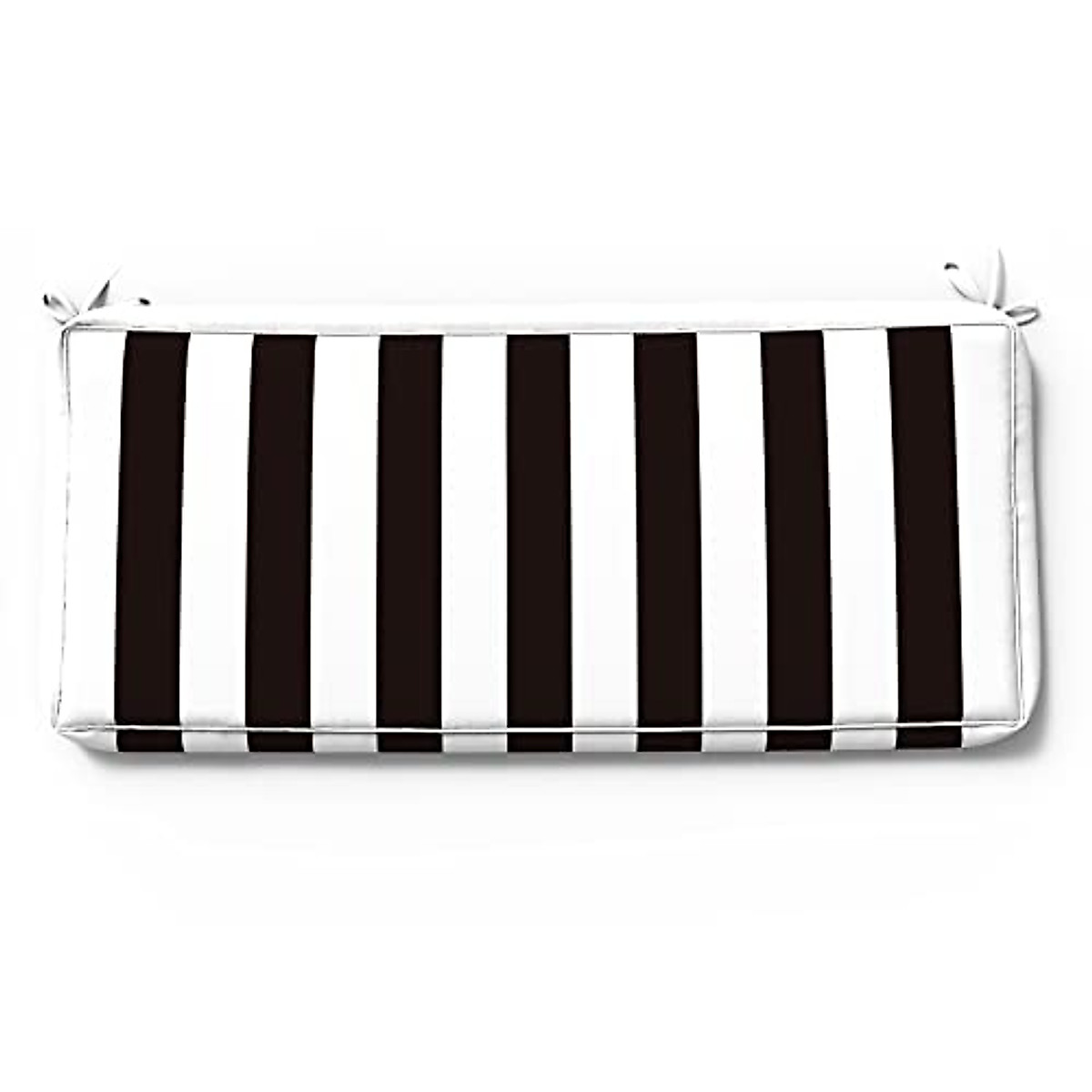 TWLEAR Outdoor Cushion Covers, Patio Cushion Covers for Outdoor Furniture, Water Resistant Porch Bench Swing Loveseat Cushion Replacement, 45" x 18" x 3", 1 Pack, Cabana Black (Covers ONLY)