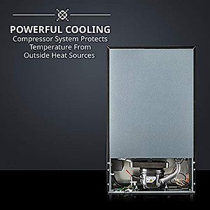 Ivation 34 Bottle Compressor Wine Cooler Refrigerator w/Lock | Large Freestanding Wine Cellar For Red, White, Champagne or Sparkling Wine | 41f-64f Digital Temperature Control Fridge Stainless Steel