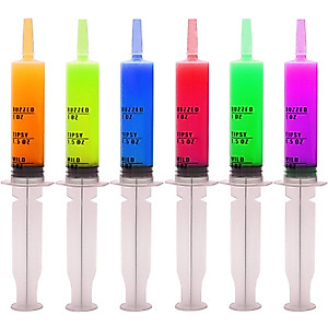 JOYIN Pack of 25 Plastic Syringes 60ml 2 oz Easy-Grip Caps Reusable Container Tubes with Individually Wrapped & Caps
