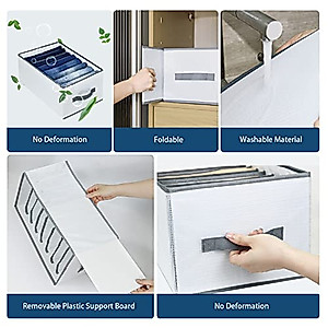 SOLARVALLEY Drawer Organizers for Clothing,Underwear Drawer Organizer Clothes,Clothes Organizer for Folded Clothes,Wardrobe Clothes Organizer for Jeans,sock,Sweaters,t-Shirt,Underwear (8+9+8+11Grids)