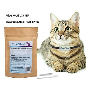 PawCheck Cat Litter for Urine Collection - Reusable and Non-Absorbent Cat Urine Collection Home Kit Intended to Monitor Cat Health