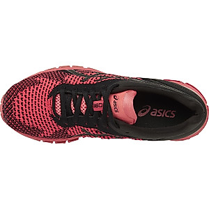 ASICS Women's Gel-Quantum 360 Knit Running Shoes, 8, Peach/Black/Onyx