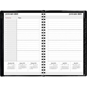 Office Depot® Brand Weekly/Monthly Planner, 5" x 8", Black, January To December 2023, OD711400