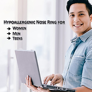 Jewelryweb Solid 14k Gold Small 1.5-mm 20-gauge Ball Nose Stud Bone Ring for women (yellow-gold or white-gold) (yellow-gold)