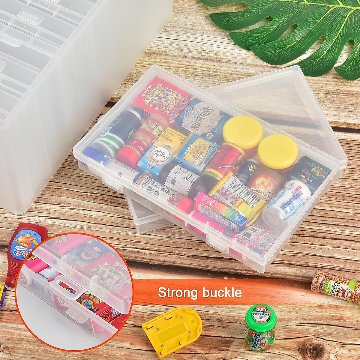 Toy Storage Case Compatible with Mini Brands Collector Toys, Plastic Display Container with 18 Small Boxes for 5 Surprise Series 1 2 3 4, for Miniverse, Shopkins, Real Littles, Miniatures (Box Only)