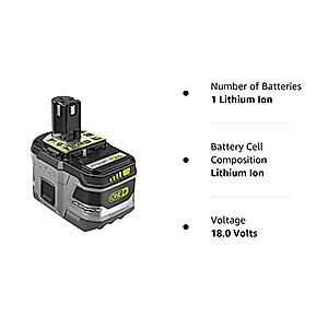 Ryobi 18-Volt Lithium + HP High Capacity 9.0 Ah Battery