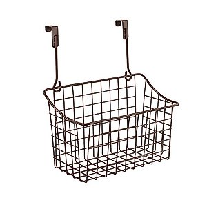 Spectrum Diversified Grid Storage Basket Over The Cabinet, Medium, Bronze