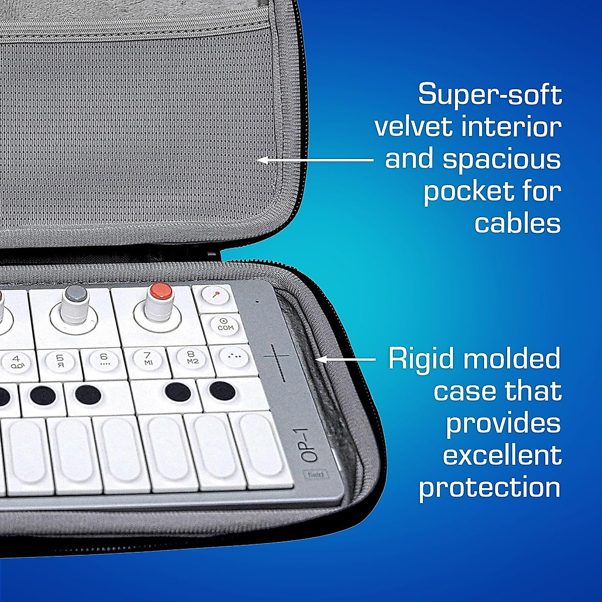 ANALOG CASES Teenage Engineering OP-1 Field/OP-1 Case - Custom-Fitted Compact GLIDE Case for Travel