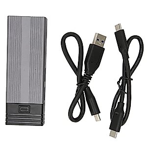 Eulbevoli Type C SSD Enclosure, 10Gbps Aluminum Heat Sink Good Heat Dissipation SSD HUB USB C 2TB Hard Disk for Game Consoles PS5 for Computers for Tablets(Silver)