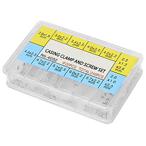 240pcs Watch Case Clamp Adapter Watch Crown Parts for 2824 2836 2846 Housing Movement Fixing Screw Washer