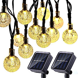 LIUPENGWEI Solar String Light, 30 LED Outdoor Christmas Crystal Ball Lights Christmas Tree Garden Home Lawns, Solar Water Dew Lamp Garden Ghost Light