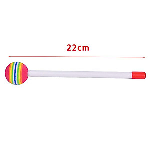2Pcs Lollipop Round Felt Drum Stick Mallet Hammer Hand Percussion Beat Toy for Kids