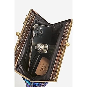 BABEYOND 1920s Flapper Peacock Clutch Gatsby Sequined Handbag Roaring 20s Evening Clutch Beaded Bag 1920s Gatsby Costume Accessories (Style 2)