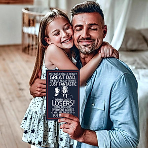 BETHEGIFT Funny Card for Dad from Daughter, Son, Kids - Dad Birthday Card - Christmas Gifts for Dad Card - Dad Christmas Gifts - Fathers Day Card for Dad - Humorous Dad Greeting Cards