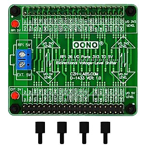 RPi 3.3V to 5V 26 I/O Bidirectional Voltage-Level Shifter Module for Raspberry Pi, Logic Level Converter