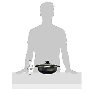 Iimusa IMUSA USA Hammered Basic Caldero 4.3-Quart, Gray