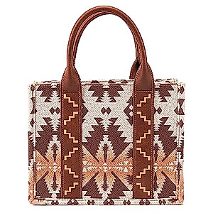 Wrangler Purse for Women Boho Aztec Tote Bag Hobo Shoulder Top Handle Handbags with Wide Guitar Strap christmas gift fall collection XY7 WG2203-8120SLCF