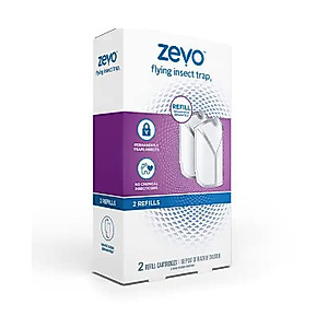 Bundle Zevo Flying Insect Trap Refill Kit NO Device - Model 3 2 -Pack (2) Sold Separately, White (M364)