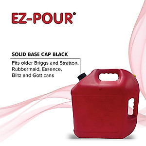EZ-POUR Fine Threads Base Cap Kit, Spout Base Cap and Solid Block Off Cap Replacement Spout, Blitz, Gott,Rubbermaid Cans
