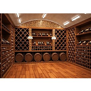 BELECO 10x8ft Fabric Wine Cellar Backdrop Luxurious Wine Vault Winery Backdrops Wine Cabinet Bottles Barrels Background Wine Theme Party Decorations Banner Wallpaper Men Women Adults Photo Props