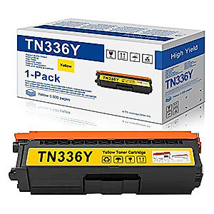 MitoColor Compatible 1 Yellow TN-336Y TN-336 TN336 Toner Cartridge Replacement for Brother TN336Y HL-L8250CDN L8350CDW/CDWT MFC-L8600CDW L8650CDW DCP-9050CDN L8450CDW Printer Toner, 3500 Page Yield