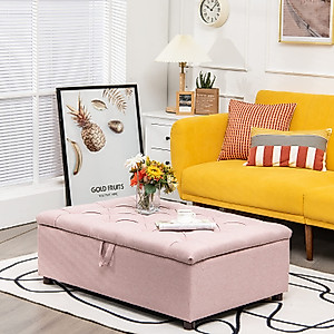 KOMFOTT Folding Ottoman Sleeper Chair Bed with Mattress, Convertible Fold Out Sleeper Sofa Bed, Guest Bed Chaise Lounge for Living Room Small Apartment Bedroom, 89" D x 40.5" W