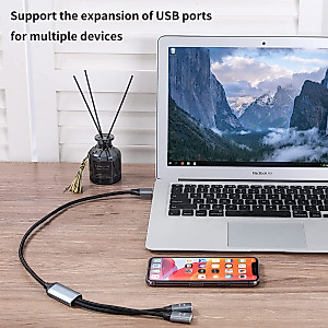 belipro USB 3.0 Splitter Y Cable 3Ft, USB 1 Male to 2 Female Connector, Data and Charger Power Splitter Adapter for Mac, Laptop, Printer, and More USB-Enabled Devices.Grey