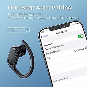 Wireless Earbuds Bluetooth 5.3 Headphones 120Hrs Playtime Wireless Charging Sports Earphones with LED Power Display IPX7 Waterproof Over-Ear Buds with Earhooks Stereo Bass Headset for Workout Running