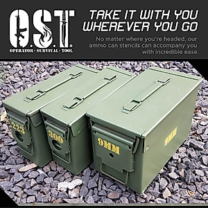 OST Ammo Can Stencils | Personalized Ammo Box | Ammo Can Organizer | Ammo Can Labels Assorted | Ammo Organizer | Ammo Crate Storage Box Organizer | Storage Container Stencil