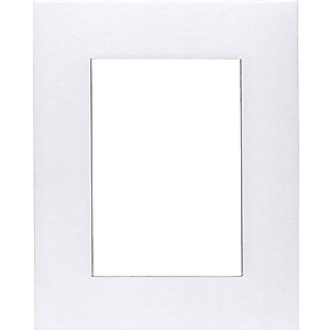 Pack of (2) 16x20 Acid Free White Core Picture Mats Cut for 12x16 Pictures in White