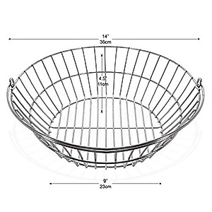 Premium Products Corp. Ash Basket with Handle - Perfect for Large Big Green Eggs & Kamado Joe Classic Sizes - Fits Most Grills - Free - Bonus Instant Read Thermometer (1)