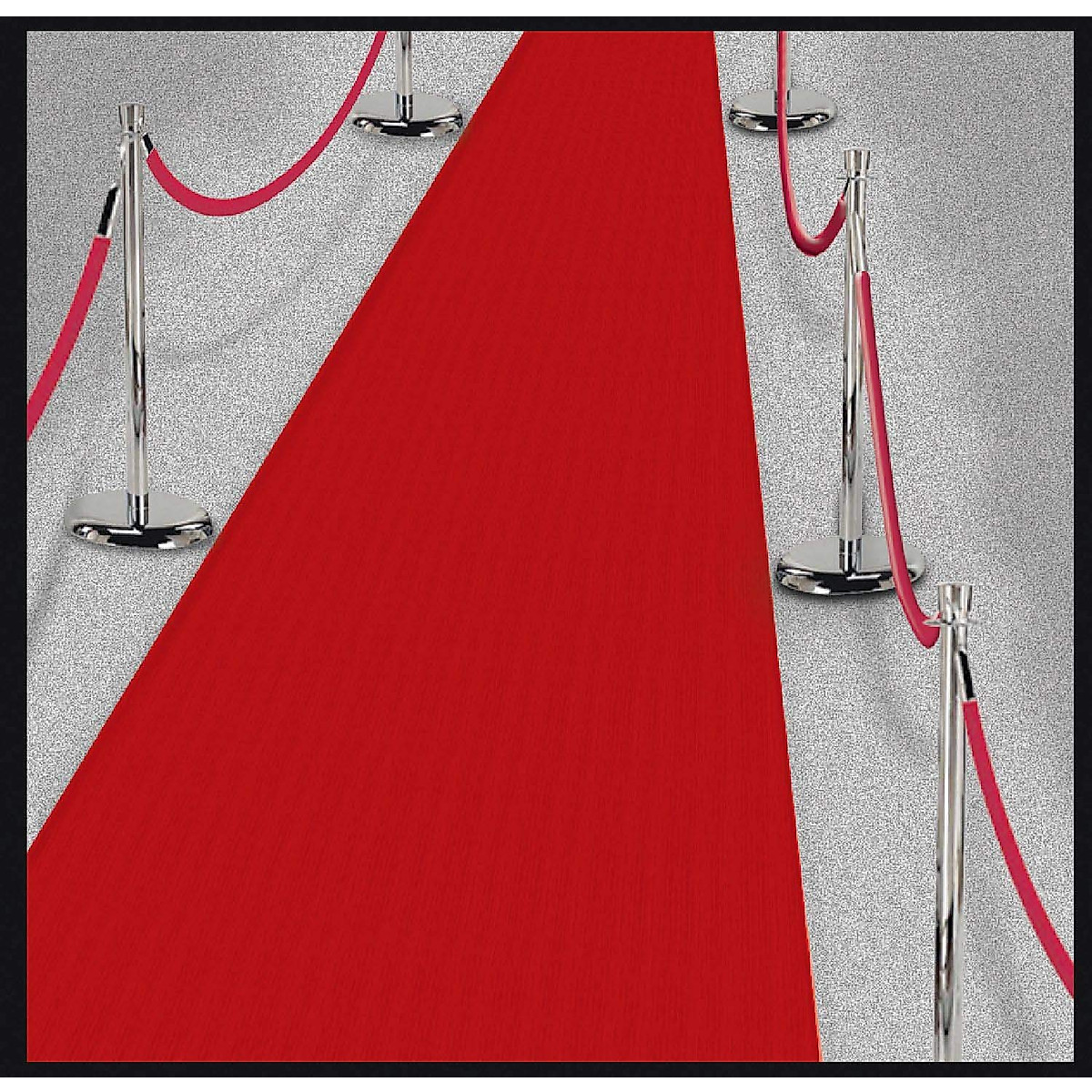 Amscan Stunning Red Fabric Floor Runner Decoration - 15' x 2' (1 Pc) - Perfect for Events, Parties, Celebrations