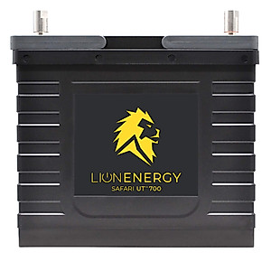 LION ENERGY- SAFARI UT 700 LiFePO4 Deep Cycle Battery - 56Ah 12v with 716WH and a Built-In BMS - 3500+ Deep Cycle Rechargeable Battery - Perfect for RV/Camper, Marine, Overland/Van