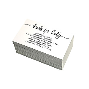 books for baby cards, baby shower invitation insert card, Gender Neutral 100