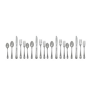 Cuisinart 20 Piece, Trevoux flatware set, Silver