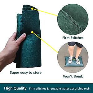 Flibyt 5FT Water Activated Flood Barriers for Home Door, Sandless Sand Bags for Anti Flood Control, Alternative Sandbag for Rain Protection, Absorbent Prevention for Garage & Basement (2-Pack)