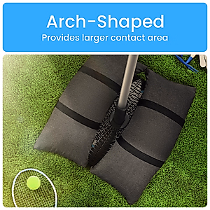 BaseMate Umbrella Base Weights | Outdoor Fillable Sand Bags for Weight | Weatherproof Patio Furniture Weights | 4 SandBags for 49 lb. | Arched Sand Bags to Hold Down Umbrella Stand & Outdoor Furniture