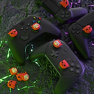 PlayVital Thumb Grip Caps for ps5/4 Controller, Silicone Analog Stick Caps Cover for Xbox Series X/S, Thumbstick Caps for Switch Pro Controller - Little Devils