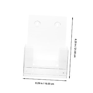 VOSAREA File Rack Document Stand Magazine Stand Display Shelves Display Shelf Ornament Display Stand Greeting Card Display Stand Office File Holder Acrylic Multi-layer Table Set A5