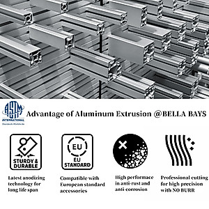 2pcs 2040 T Slot Aluminum Extrusion Profile 400mm 15.74inch European Standard Anodized Extruded Linear Rail Guide Frame for 3D Printer Laser Engraving CNC Automation Equipment DIY Black BELLA BAYS