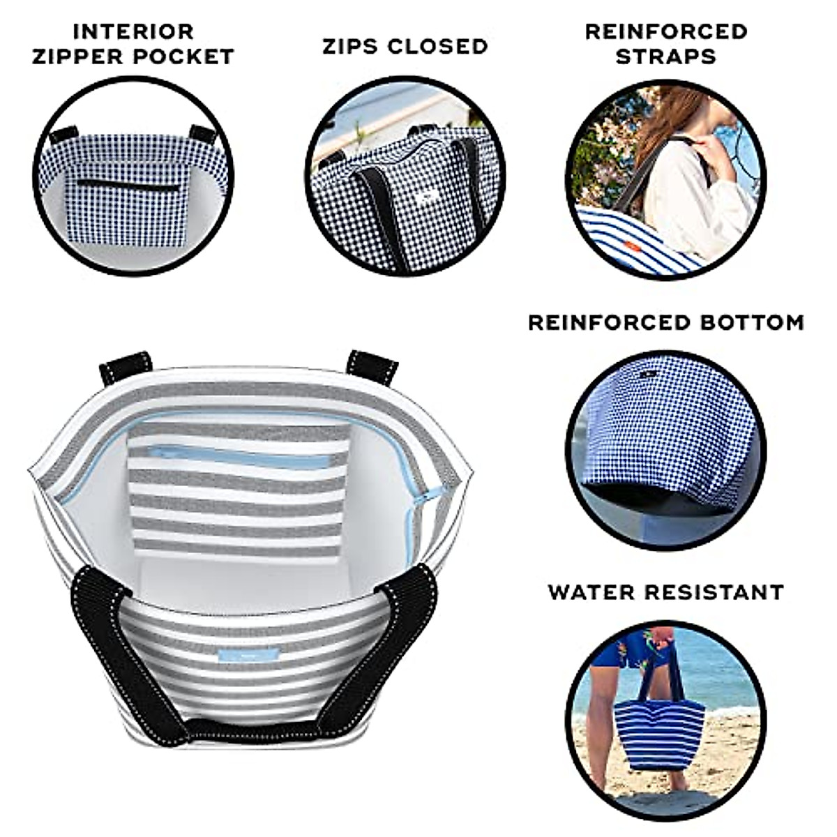 SCOUT Daytripper Shoulder Bag for Women - Lightweight Everyday, Beach or Work Bag With Zipper and Inside Pocket, Carryon Bag