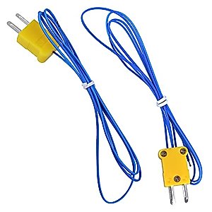 pouilzx Pack of 2) K-Type Temperature Probe Sensor Mini-Connector Thermocouple（Temperature Range: -50~250°C）1 M TP-01