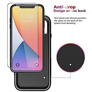 Diverbox for iPhone 11 Case [Shockproof] [Dropproof] [Tempered Glass Screen Protector],Heavy Duty Protection Phone Case Cover for Apple iPhone 11 (Black-3in1)