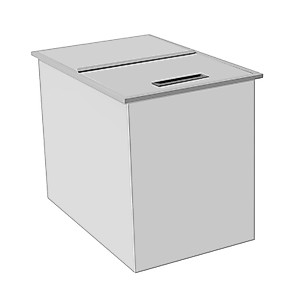 MARTEXBUY Drop In Ice Chest, 27L x 18W x 21H Inch Stainless Steel Ice Cooler with Sliding Cover, Drop in Ice Bin Outdoor Kitchen for Cold Wine Beer Beverage