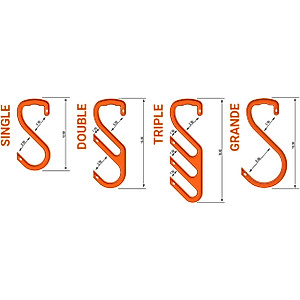 HIGH 5 Hook Single - Heavy Duty, Industrial Safety Hook for Hanging Cables, Cords, Hoses and Welding Leads. 250 lb Capacity (Box of 20)