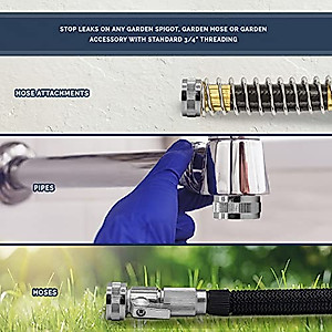 Morvat Garden Hose Cap, Female Garden Hose Plug, Nickel Plated Brass Outdoor Faucet Cap, 3/4" Threading, 4 Pack, Includes 8 Extra Rubber Washers