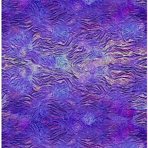 Timeless Treasures Wild Iris Purple Impasto Art Texture Cotton Fabric by The Yard CD2334-PURPLE
