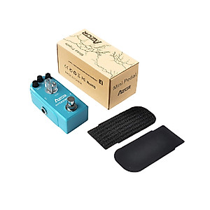 AZOR Overdrive Guitar Effect Pedal with Guitar Effect Pedal Cables 3 Pack (Gold)